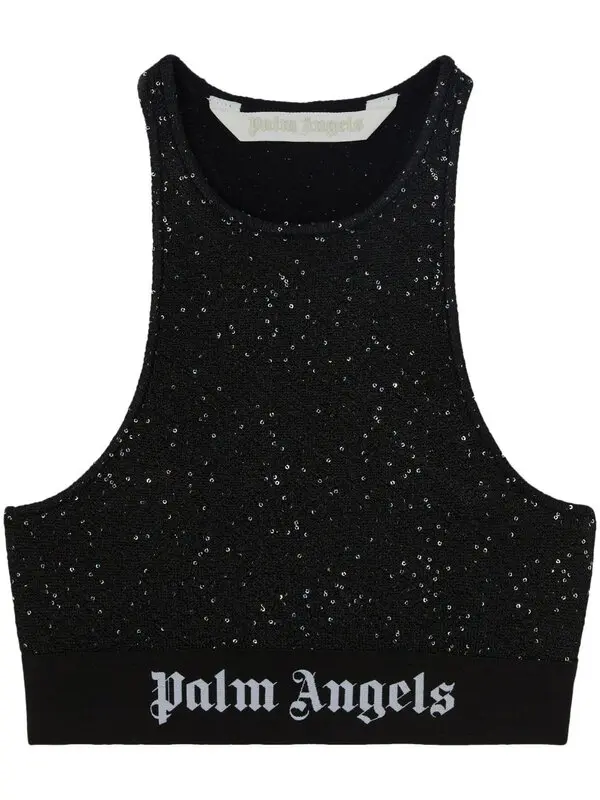Palm Angels Soiree Logo-print Crop Top