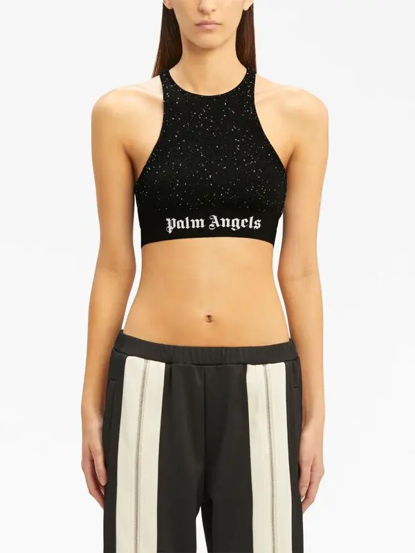 Palm Angels Soiree Logo-print Crop Top