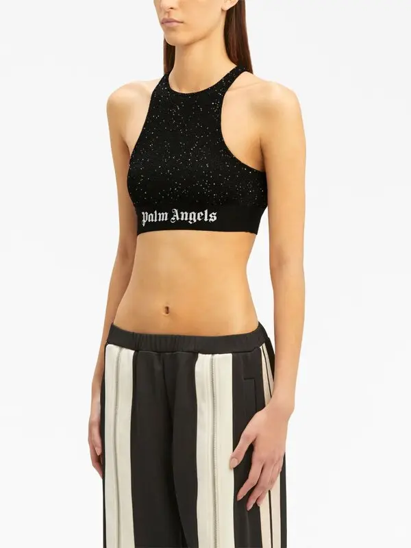 Palm Angels Soiree Logo-print Crop Top