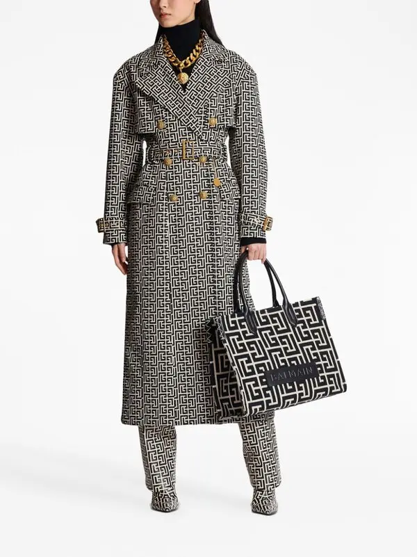 Balmain Monogram-jacquard Medium Shopper Bag