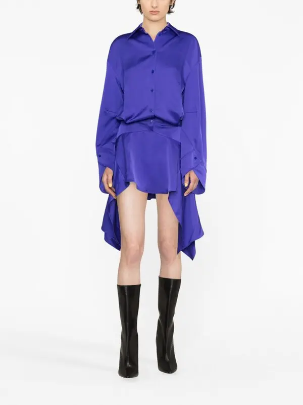 Attico Asymmetric-hem Shirt Dress