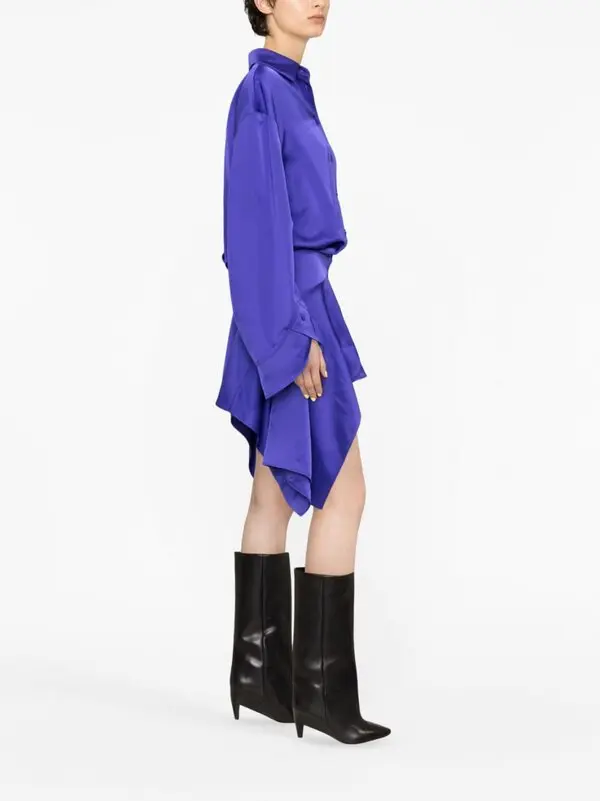 Attico Asymmetric-hem Shirt Dress