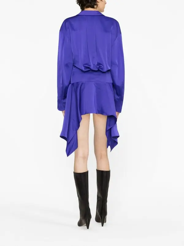 Attico Asymmetric-hem Shirt Dress