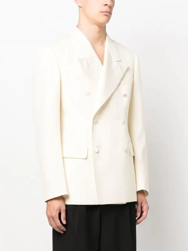 MAISON MARGIELA Double-breasted Mohair-silk Blazer