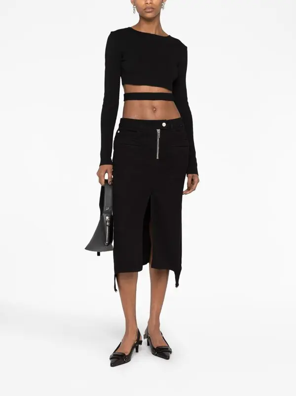 COURREGES Asymmetric Denim Skirt