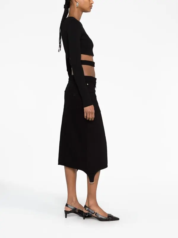 COURREGES Asymmetric Denim Skirt