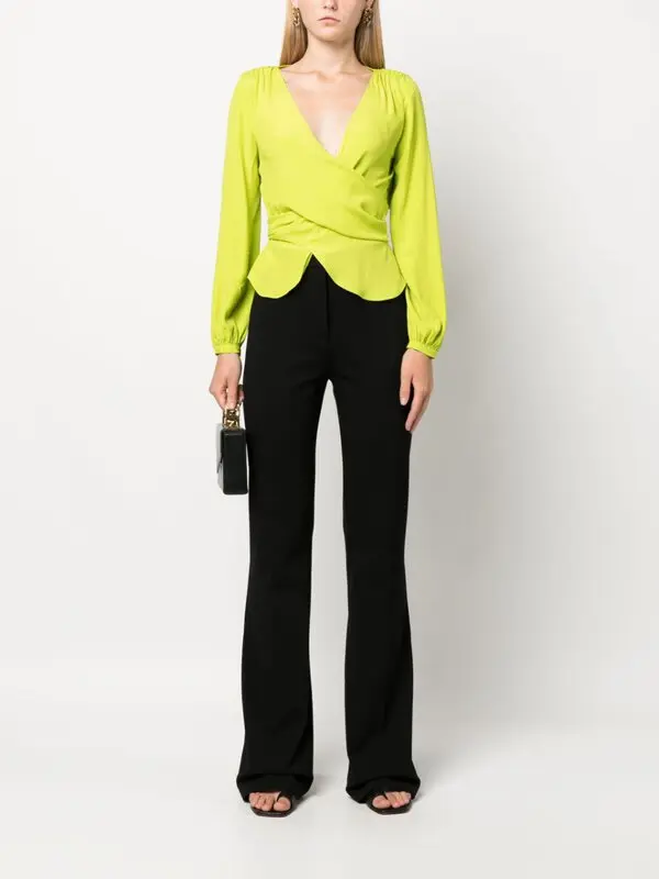 Pinko High-waisted Flared Trousers - Black