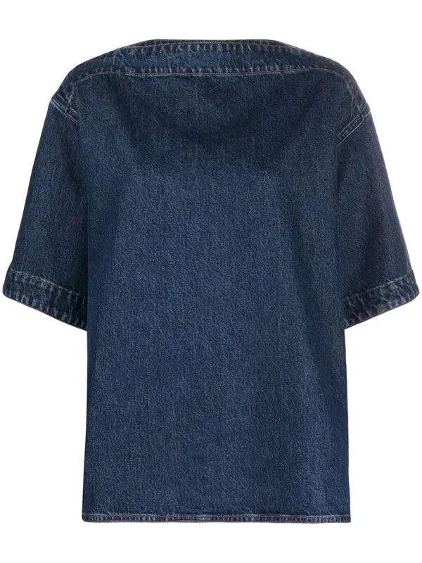 TOTEME Denim Short-sleeve Top