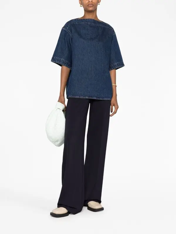TOTEME Denim Short-sleeve Top