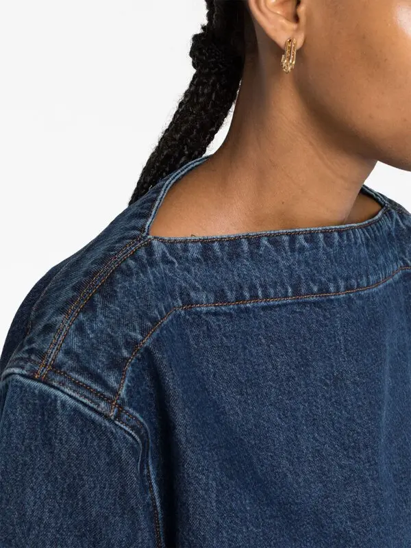 TOTEME Denim Short-sleeve Top