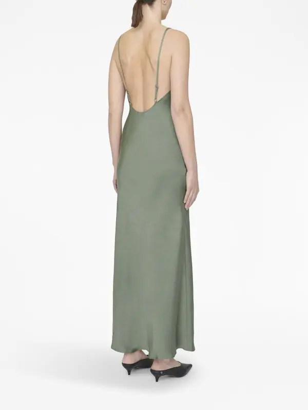 Anine Bing Chloe Silk Dress In Green - 56% Off | Editorialist