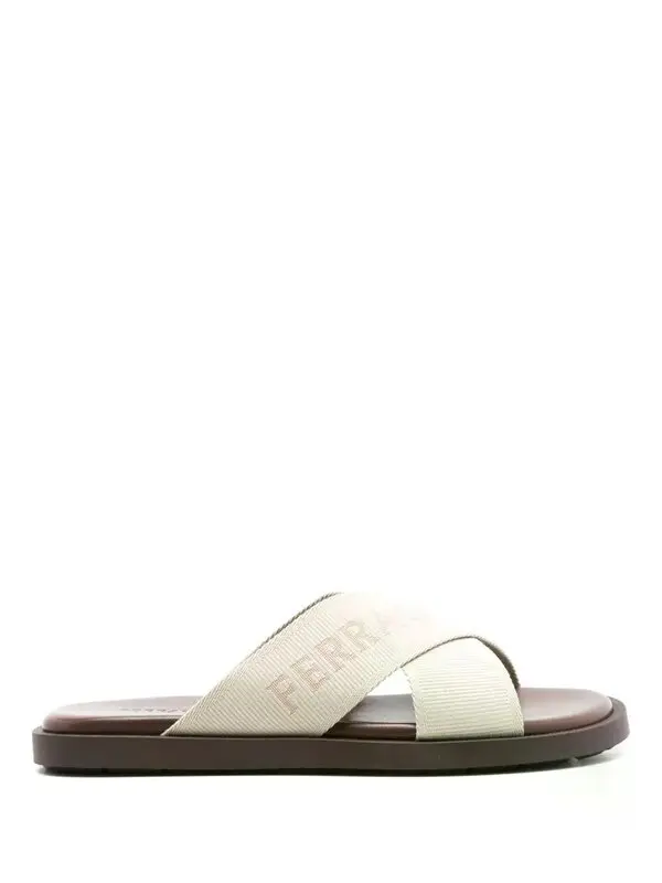 FERRAGAMO Crossover Logo-strap Sandals