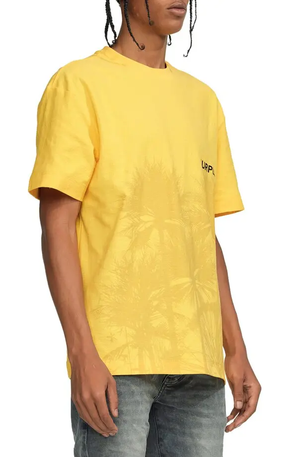 PURPLE BRAND Palm Tree Cotton Graphic T-shirt
