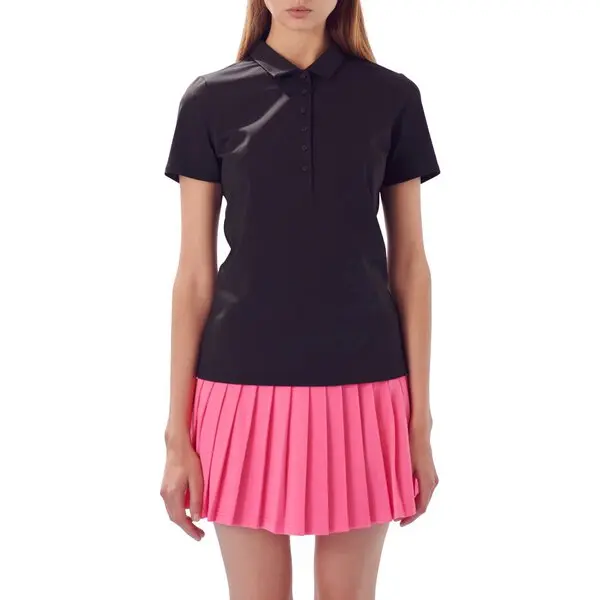 English Factory Stretch Polo - Black