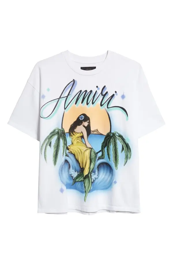 Amiri Mermaid Oversize Graphic T-shirt