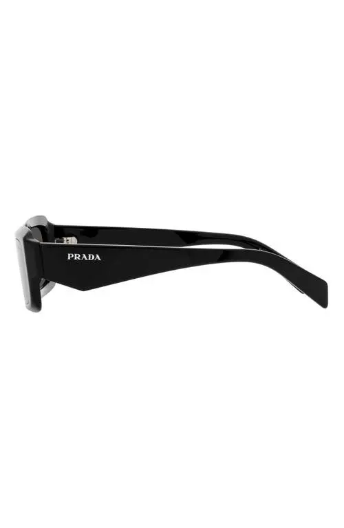 Prada 55mm Cat Eye Sunglasses - Black