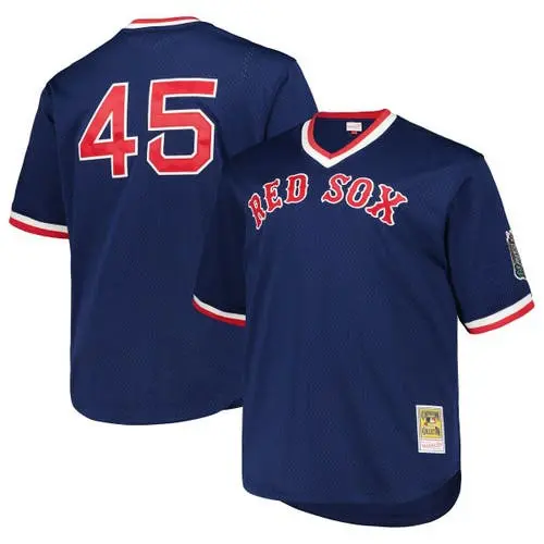 Mitchell & Ness Pedro Martinez Boston Red Sox 1999 Cooperstown Collection Mesh Pullover Jersey
