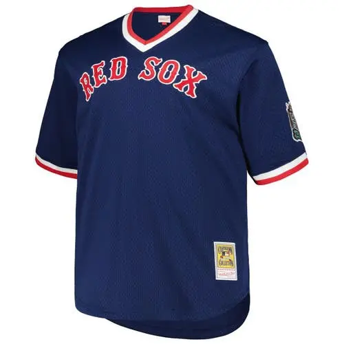 Mitchell & Ness Pedro Martinez Boston Red Sox 1999 Cooperstown Collection Mesh Pullover Jersey