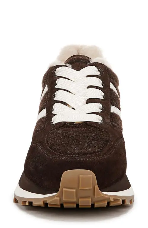 Veronica Beard Valentina Shearling-lined Sneakers - Espresso