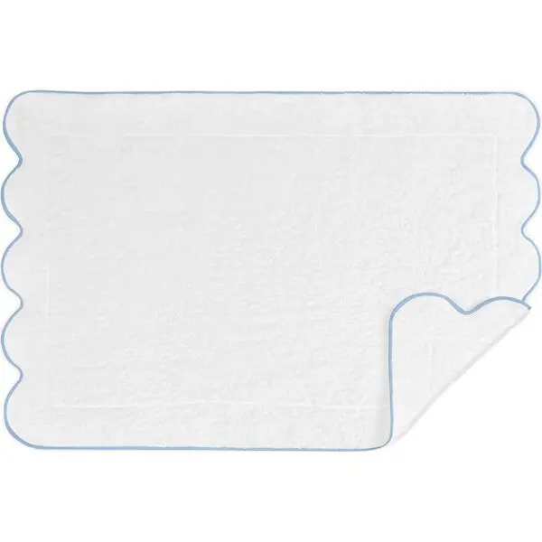 MATOUK Cairo Scallop Tub Mat - Light Blue