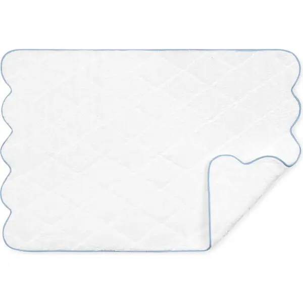MATOUK Cairo Scallop Quilted Tub Mat - Light Blue