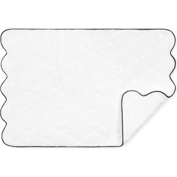 MATOUK Cairo Scallop Quilted Tub Mat - Light Blue