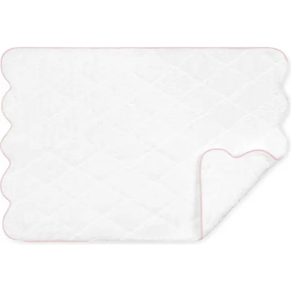 MATOUK Cairo Scallop Quilted Tub Mat - Pink