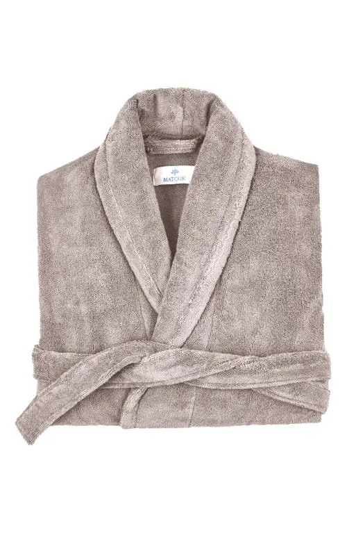 MATOUK Milagro Cotton Terry Cloth Robe - Platinum