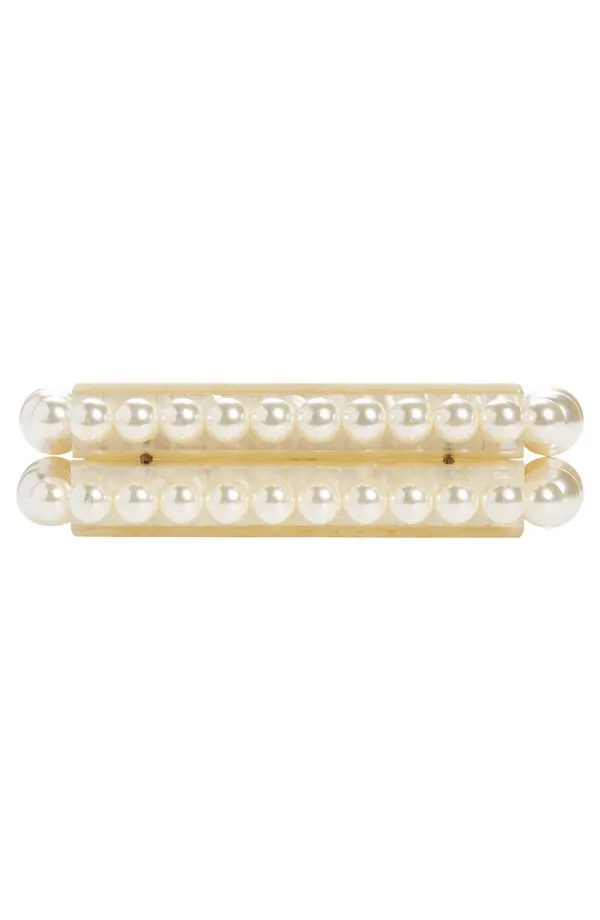Cult Gaia Eos Beaded Acrylic Box Clutch