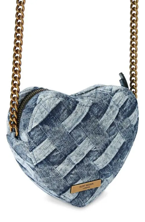 Kurt Geiger Kensington Heart Crossbody Bag - Navy