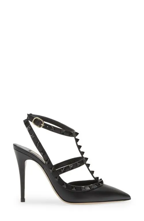 Valentino Garavani Rockstud Pointed Toe Pump - Black