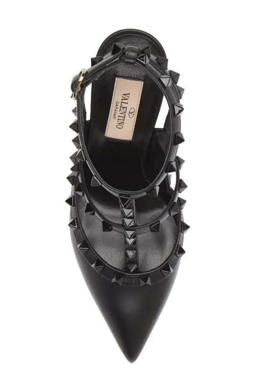 Valentino Garavani Rockstud Pointed Toe Pump - Black