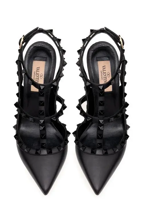 Valentino Garavani Rockstud Pointed Toe Pump - Nero