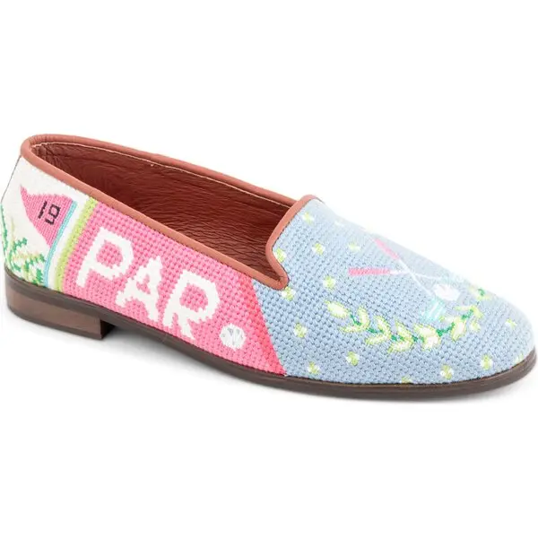 BYPAIGE Needlepoint Golf Flat - Blue Multi