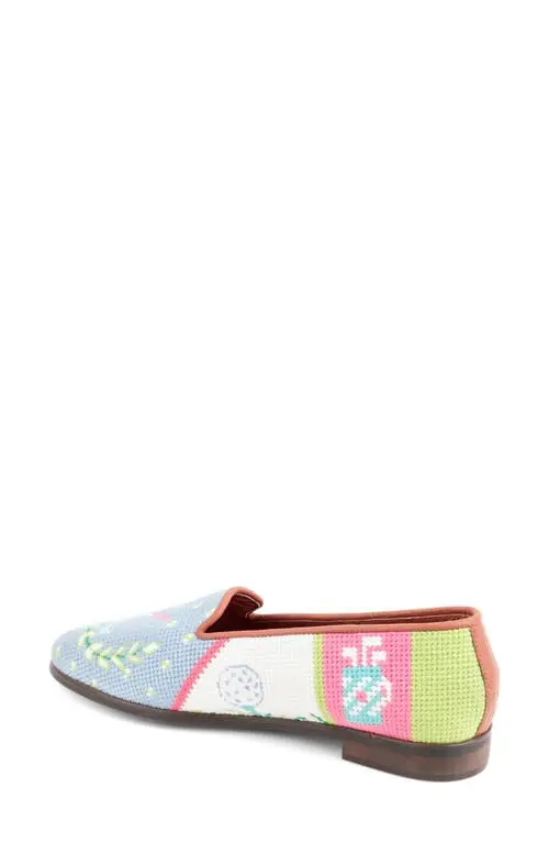BYPAIGE Needlepoint Golf Flat - Blue Multi