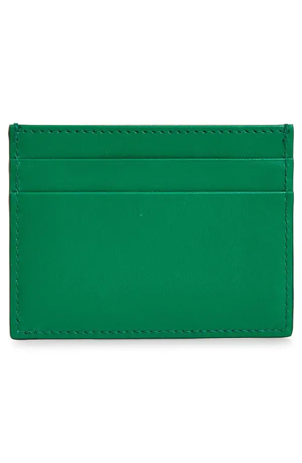 Dolce & Gabbana Milano Logo Leather Card Case - Green Logo