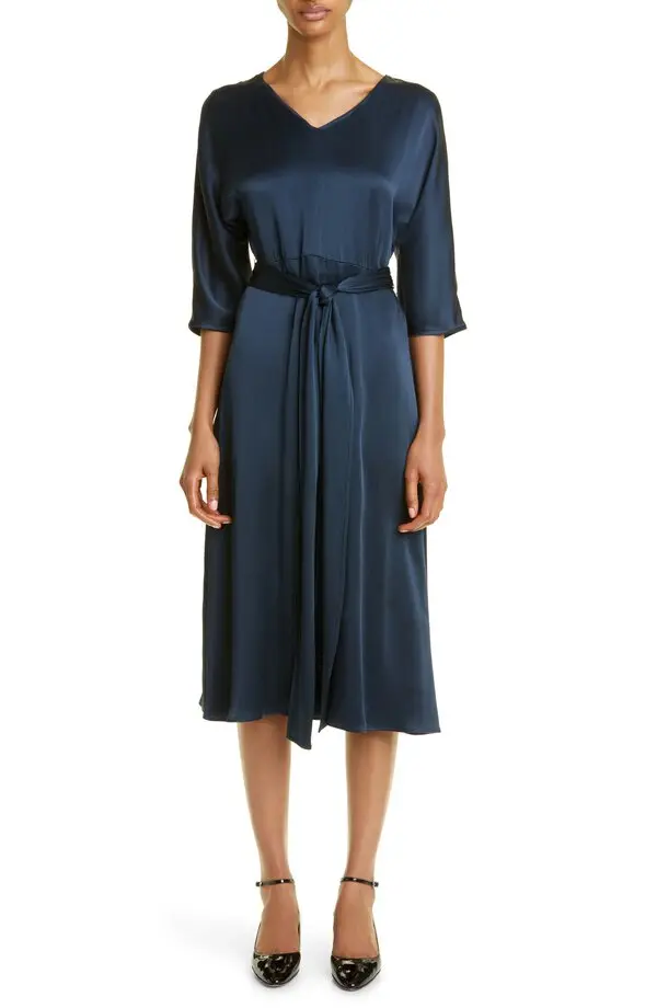 Max Mara Pantera Satin Dress