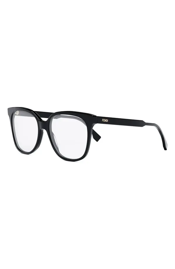 Fendi Fine 54mm Round Optical Glasses - Shiny Black  display picture 3