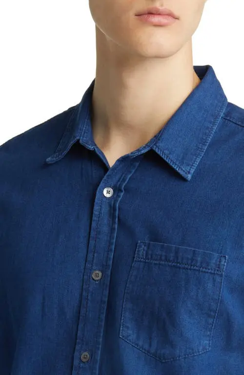 FRAME Cotton & Linen Chambray Button-up Shirt