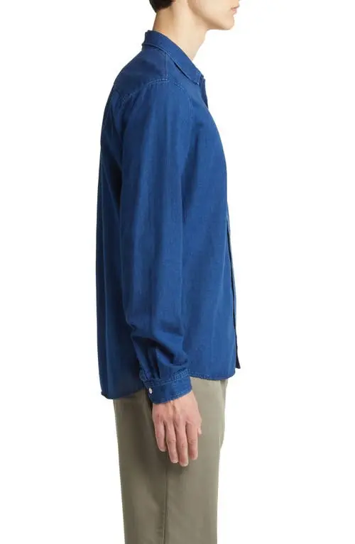 FRAME Cotton & Linen Chambray Button-up Shirt