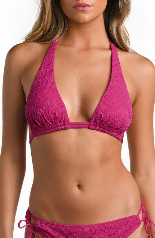 La Blanca Salt Halterneck Bikini Top - Magenta