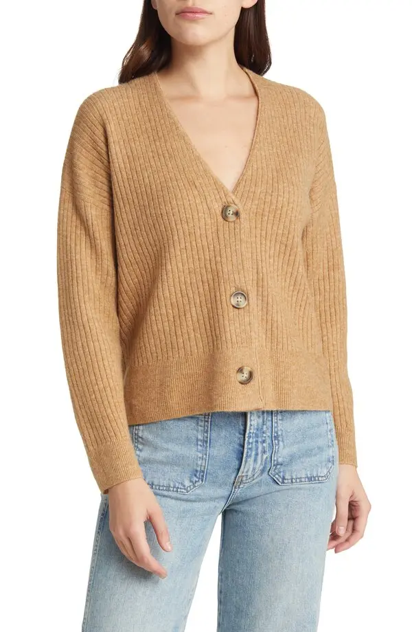 Madewell Cameron Ribbed Crop Cardigan