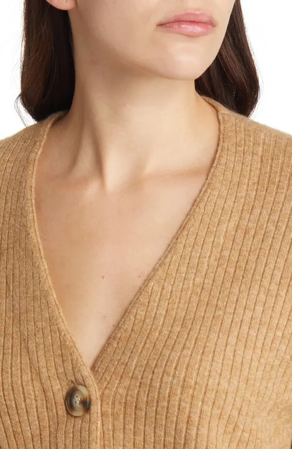Madewell Cameron Ribbed Crop Cardigan