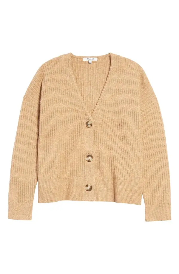 Madewell Cameron Ribbed Crop Cardigan