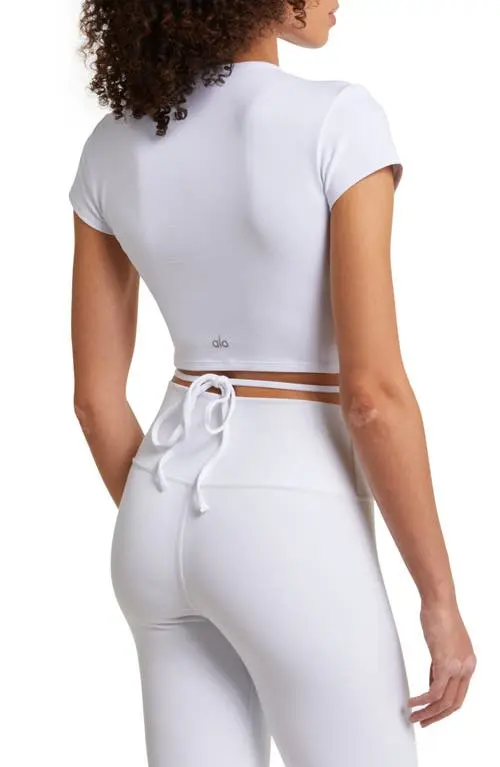 Alo Yoga Airbrush Keyhole Cut Out Crop Top