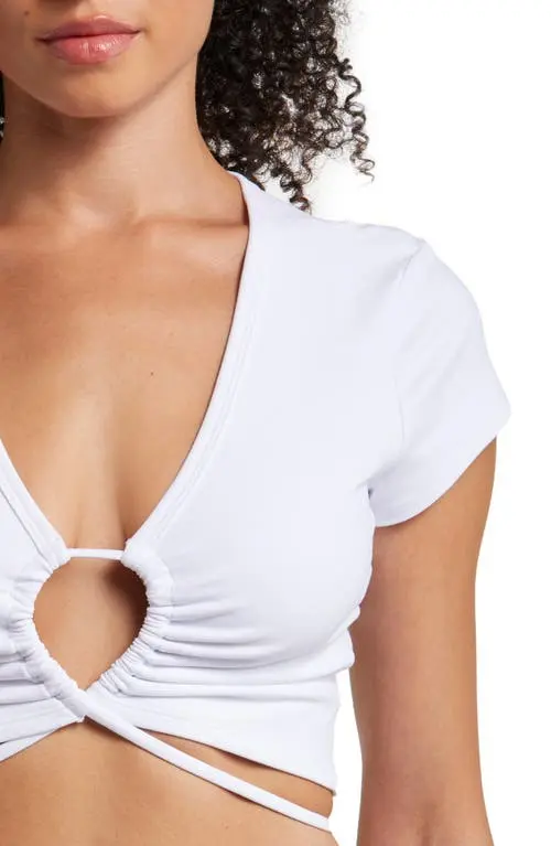 Alo Yoga Airbrush Keyhole Cut Out Crop Top