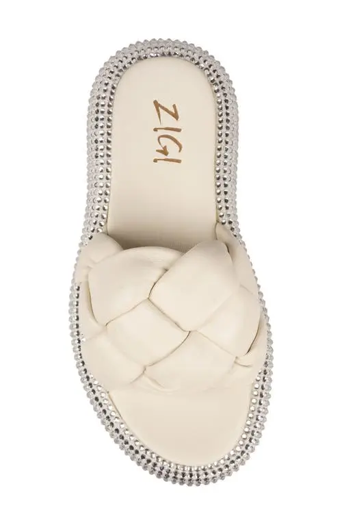 ZIGI Shappy Crystal Platform Slide Sandal