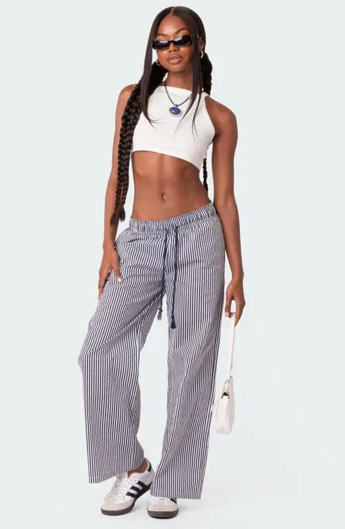 EDIKTED Seaside Stripe Wide Leg Pants