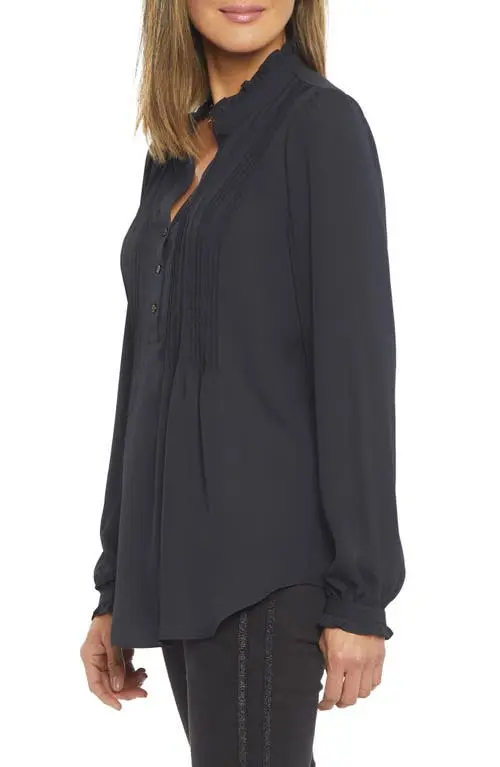 NYDJ Pleated Yoke Peasant Blouse