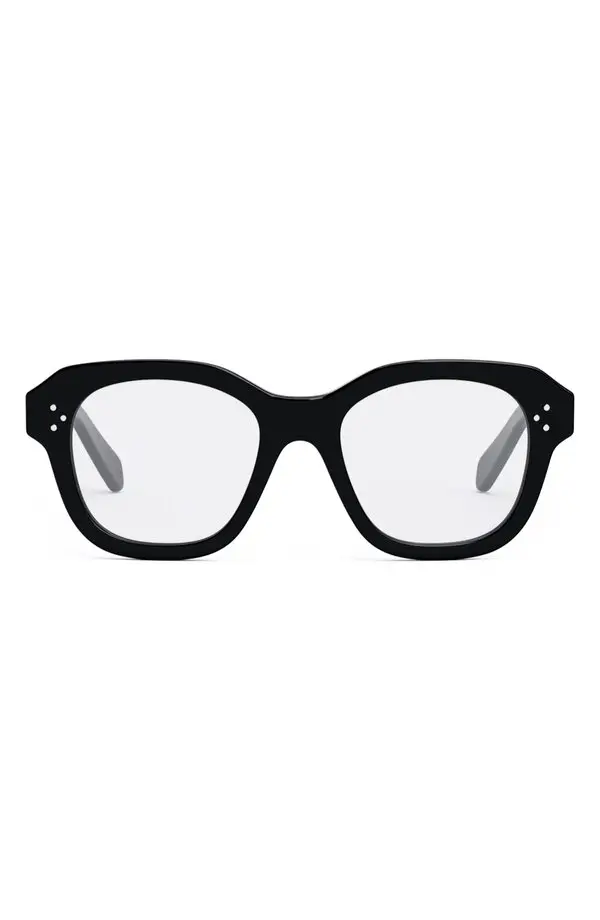 Celine 50mm Butterfly Optical Glasses - Shiny Black